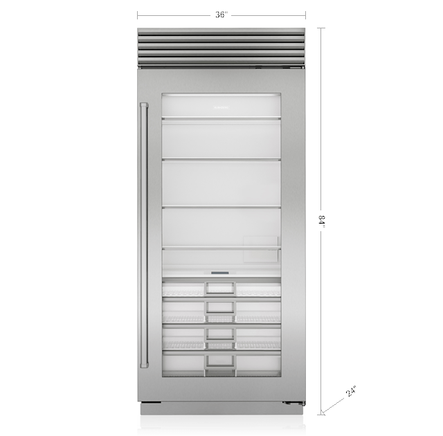 Sub-Zero 36" Classic Refrigerator with Glass Door