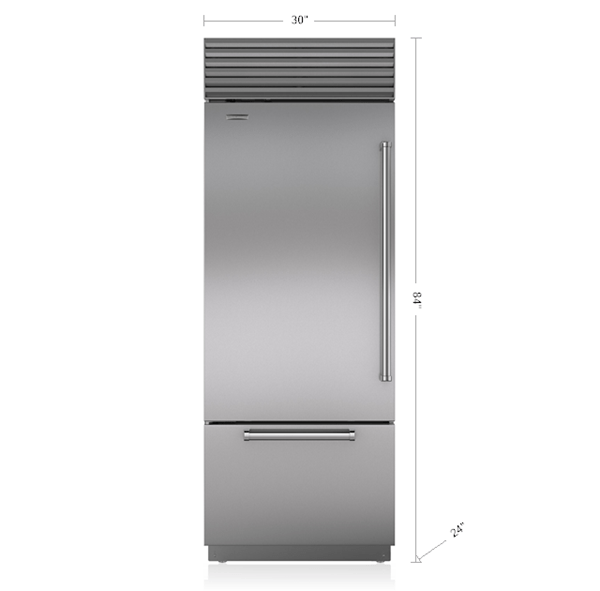 30" Classic Over-and-Under Refrigerator/Freezer | BI-30U/S | Sub-Zero ...