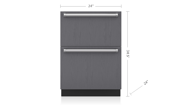 Sub-Zero 24" Designer Freezer Drawers with Ice Maker - Panel Ready (ID ...