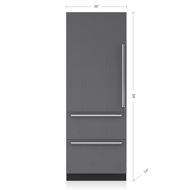 30" Designer Over-and-Under Refrigerator/Freezer - Panel Ready | IT ...