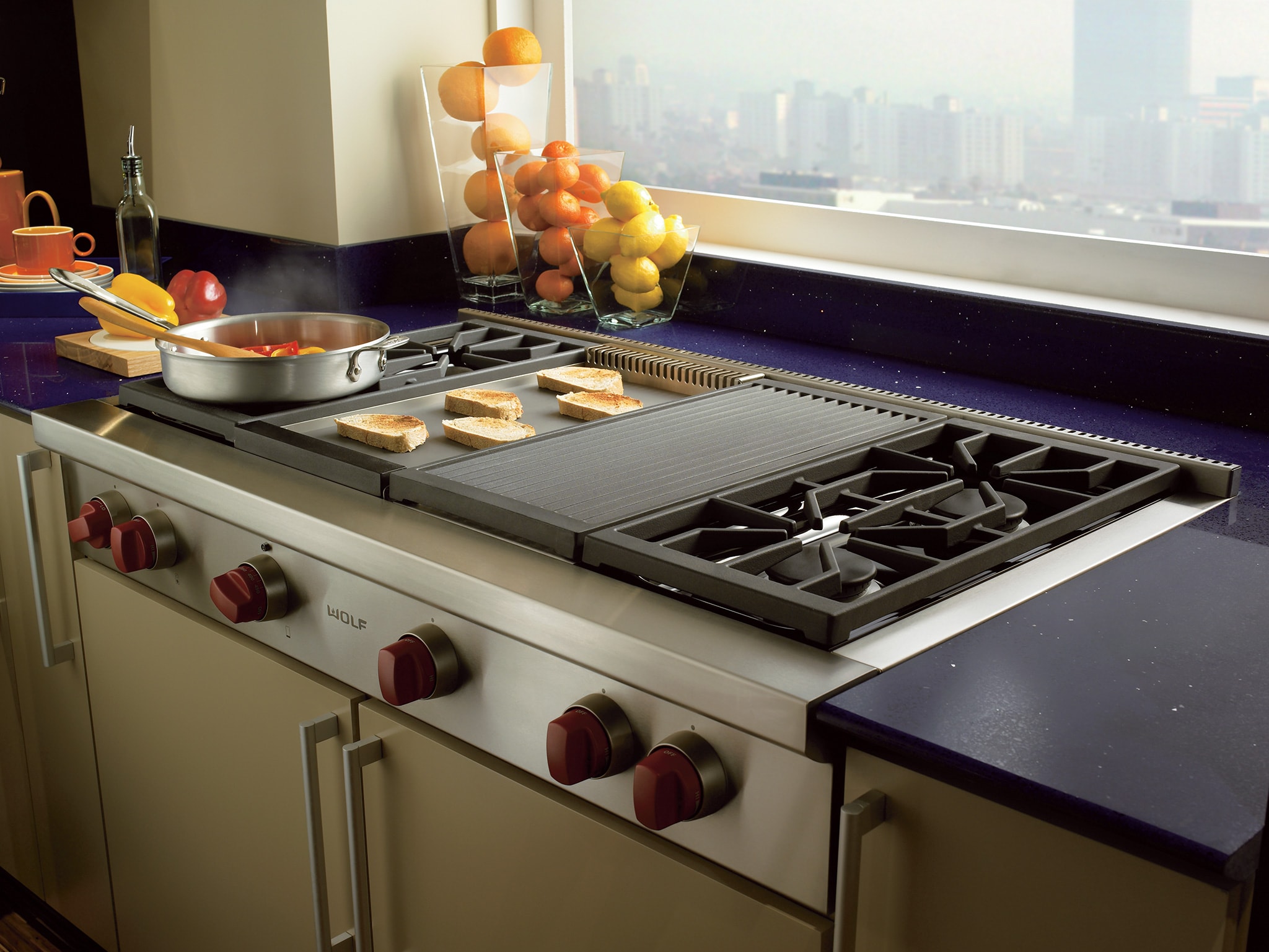 36" Sealed Burner Rangetop - 4 Burners and Infrared Griddle | SRT364G ...