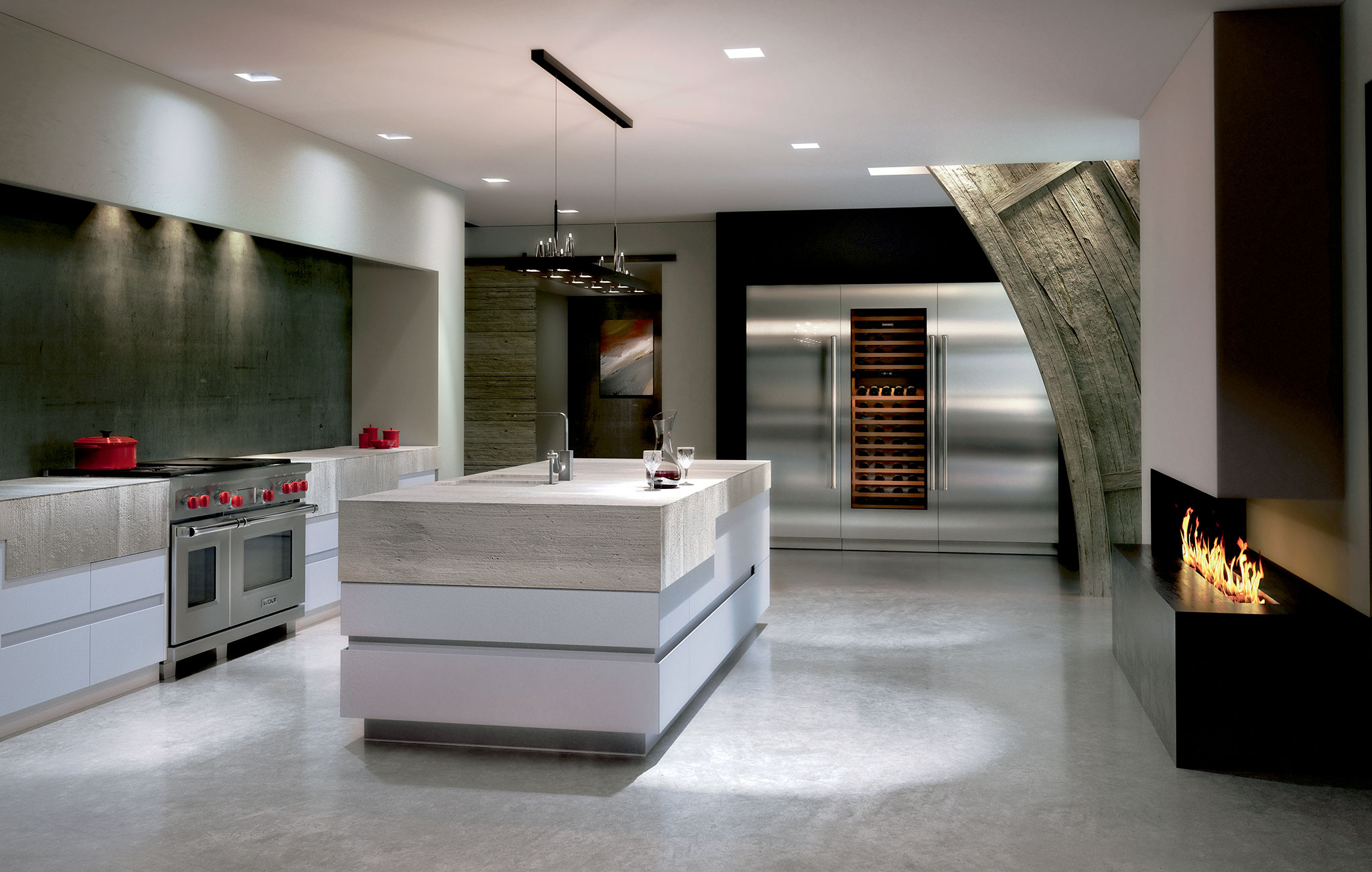 36" Designer Column Refrigerator with Internal Dispenser - Panel Ready ...