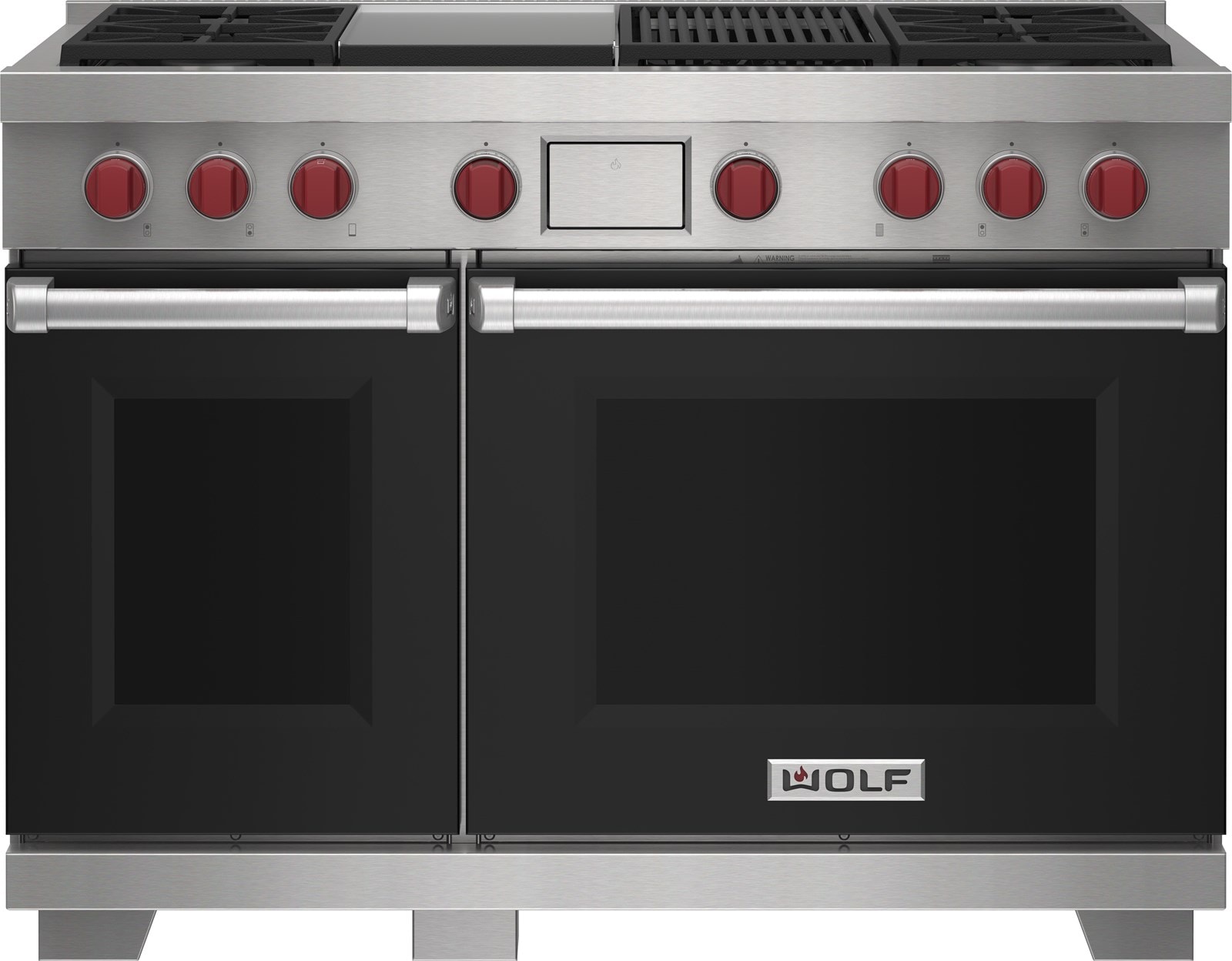 Wolf 48" Dual Fuel Range 4 Burner Infrared Charbroil Griddle (DF48450CG ...