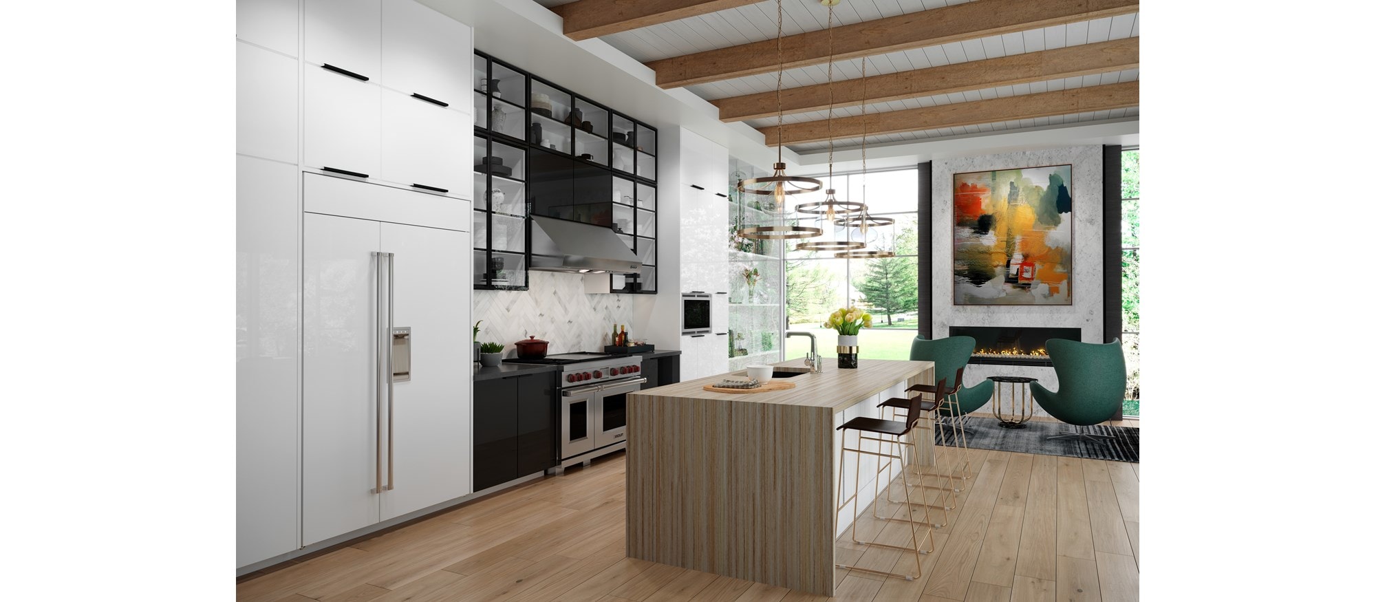 Sub-Zero 48" Classic Side-by-Side Refrigerator Panel Ready